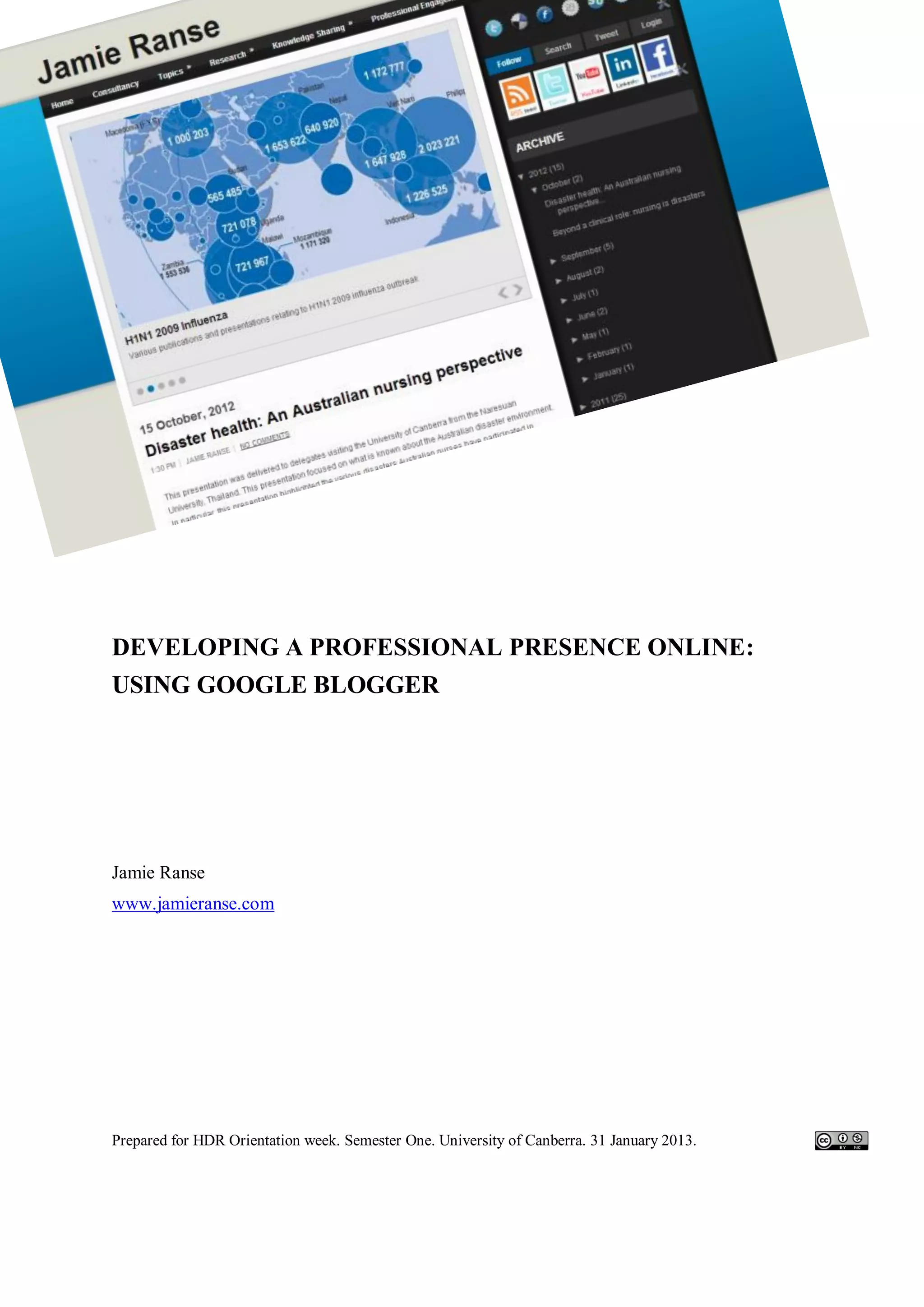 Developing a professional presence online | PDF
