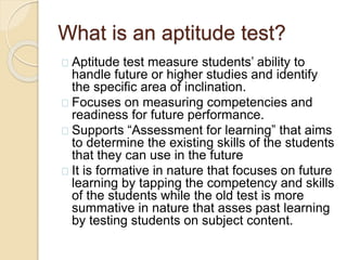 Developing aptitude test | PPT