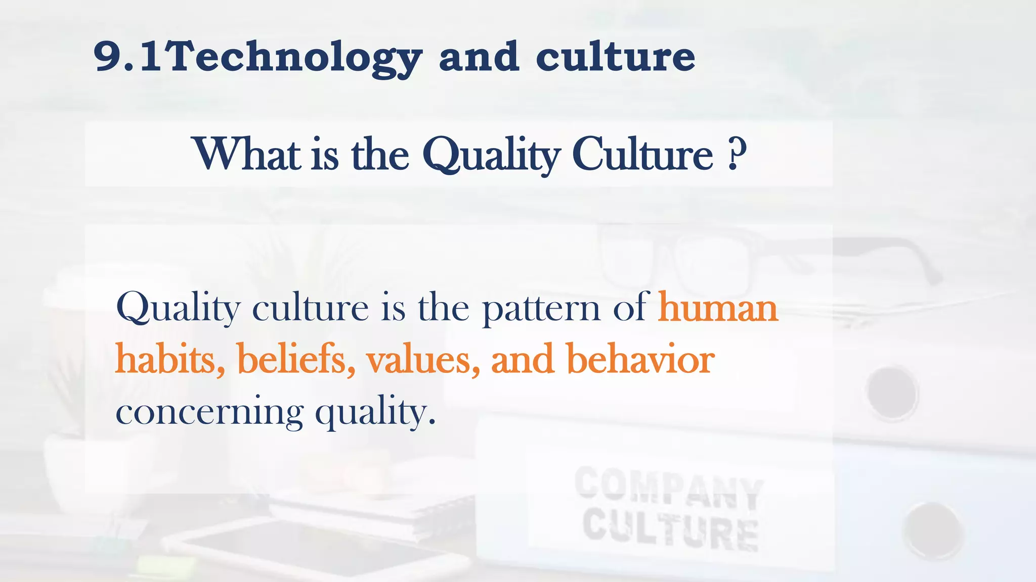 Developing a quality culture | PDF