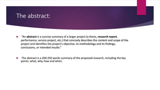 Developing a research proposal | PPTX