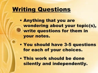 Developing A Research Question | PPT