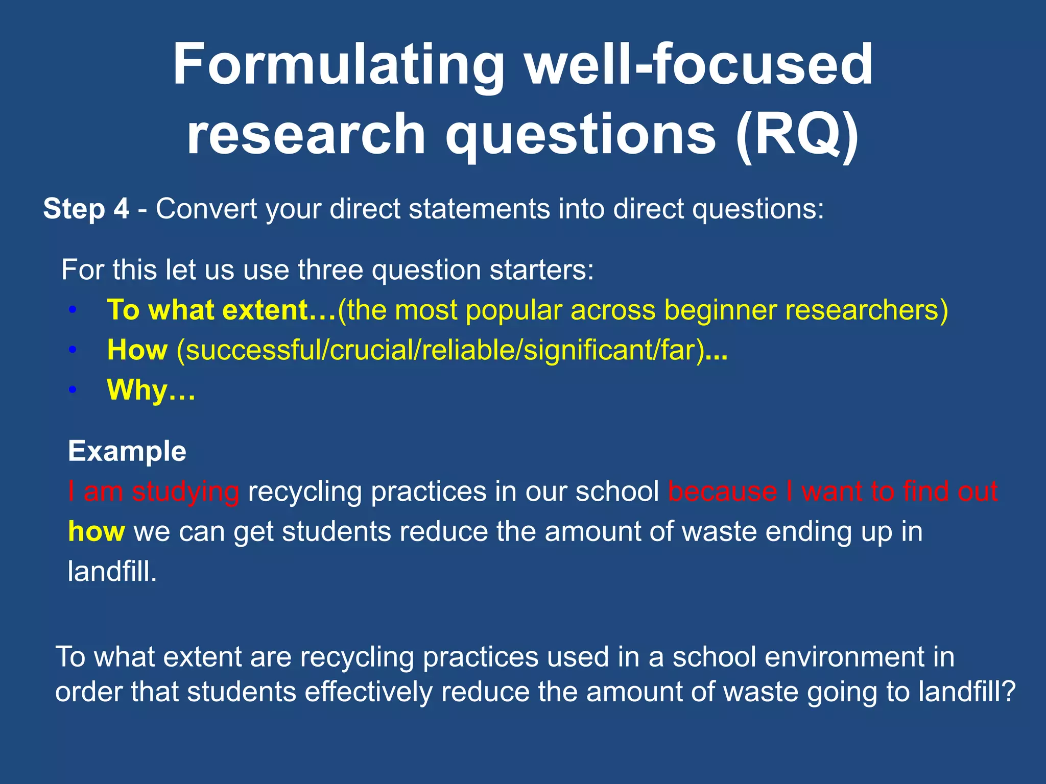 Developing a Research Question | PPTX