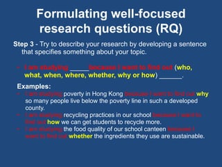 Developing a Research Question | PPT