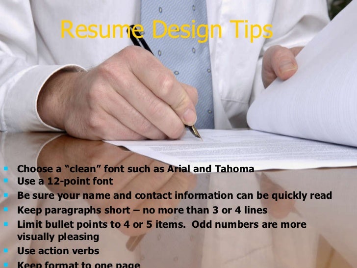 Developing a resume presentation powerpoint