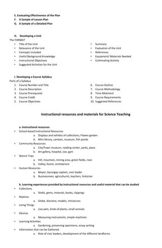 Developing a science lesson | PDF