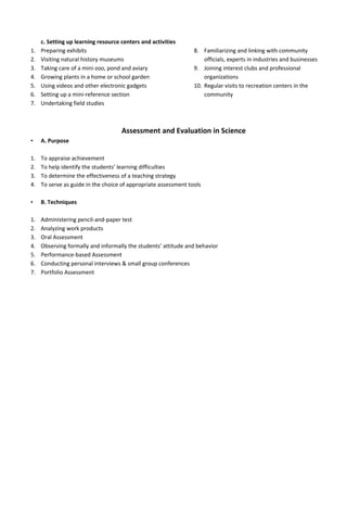 Developing a science lesson | PDF