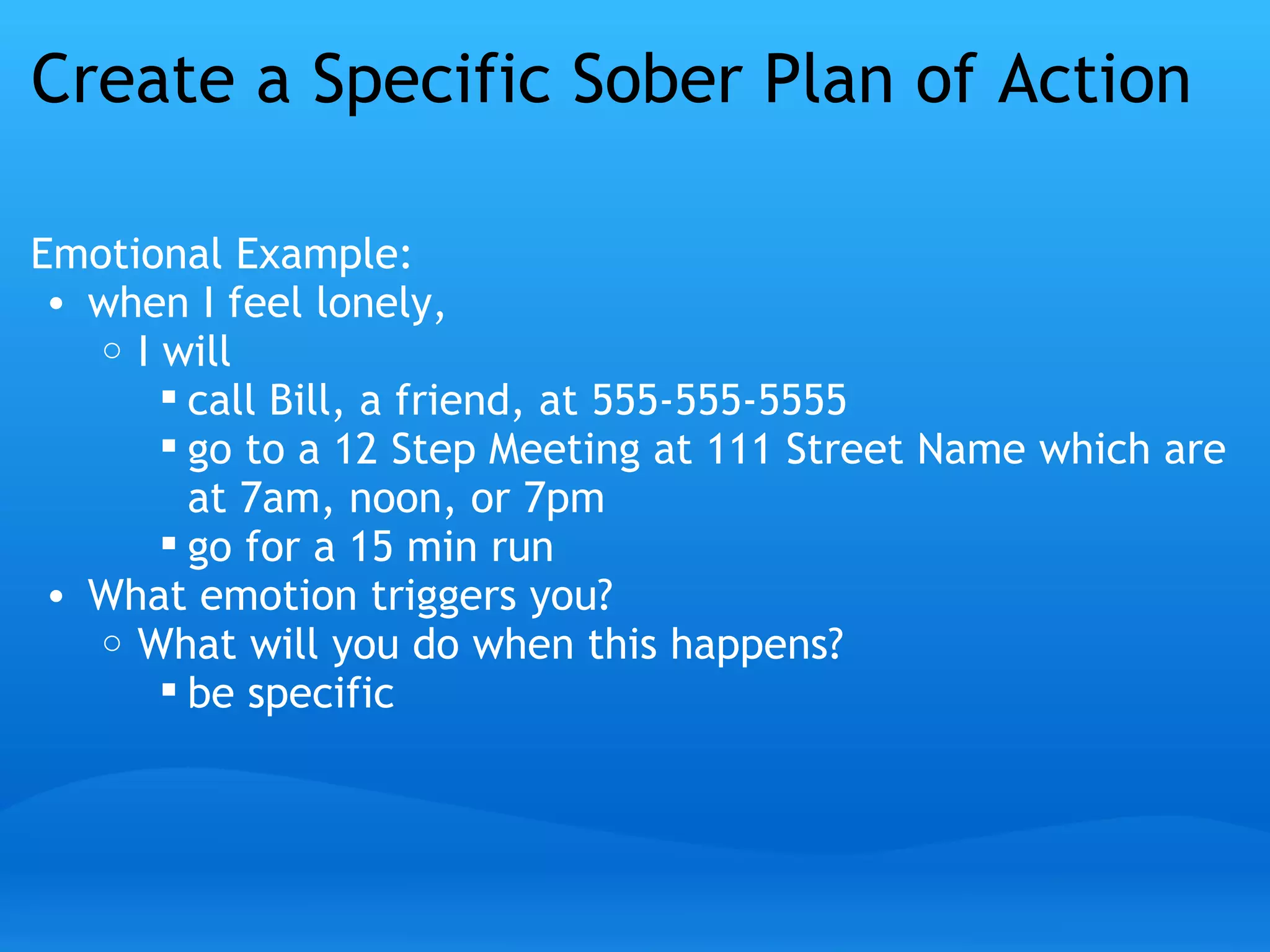Developing A Sober Plan | PPT