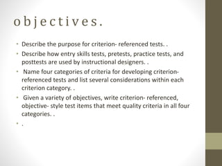 Developing assessment instruments | PPTX