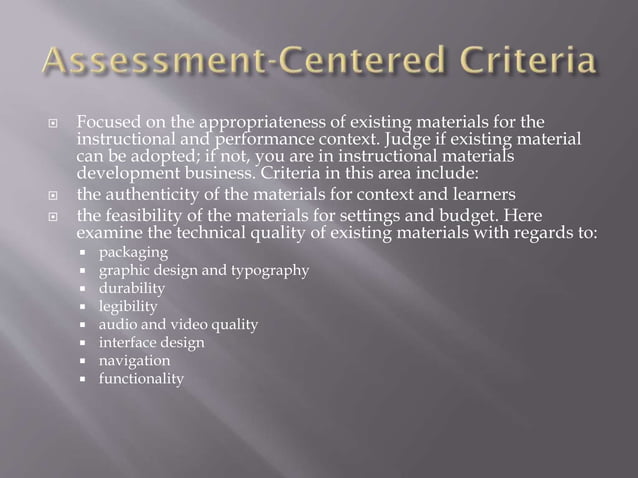 Developing assessment instruments | PPTX