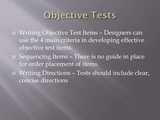 Developing assessment instruments | PPTX