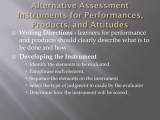 Developing Assessment Instruments Pptx