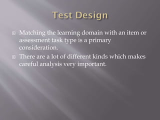 Developing assessment instruments | PPTX