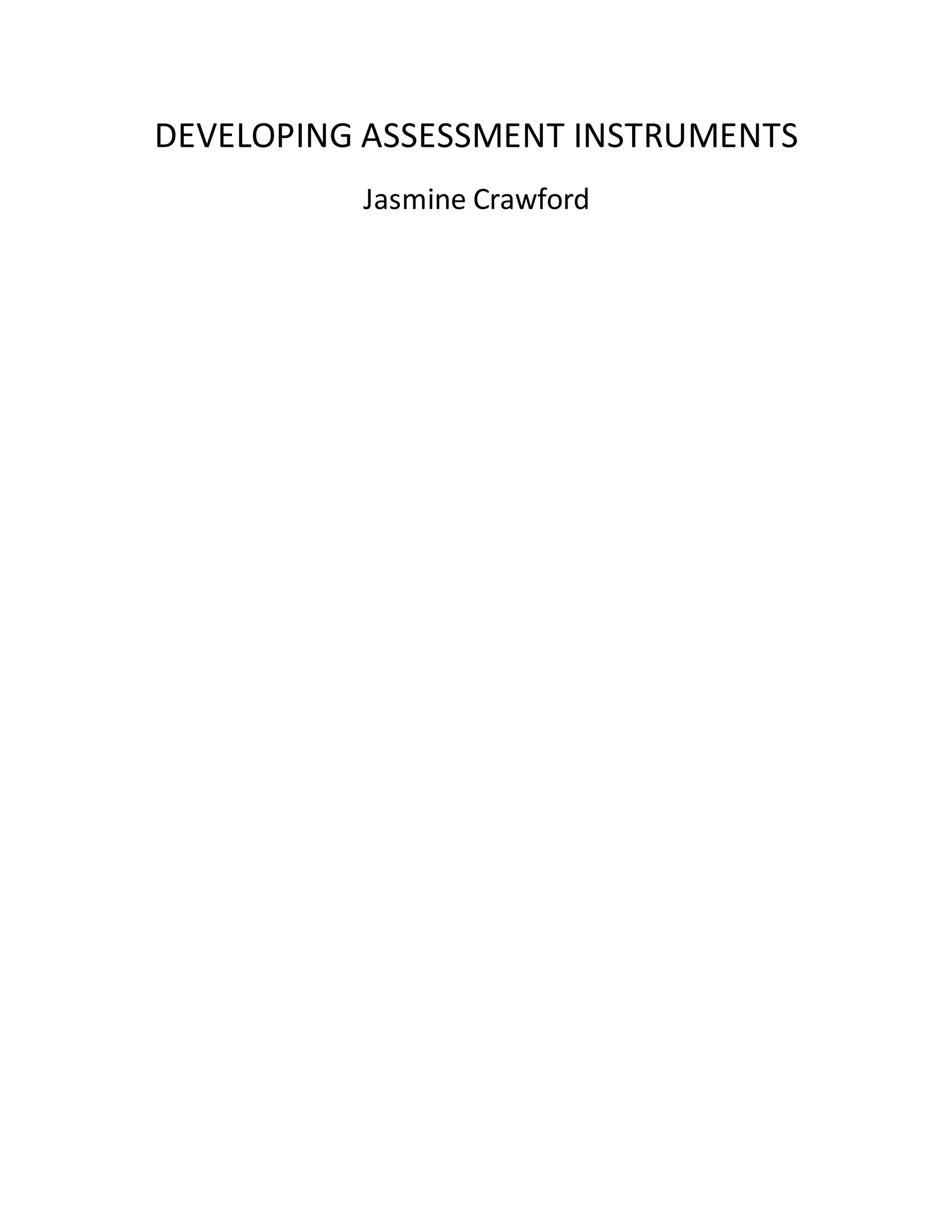 Developing assessment instruments | DOCX