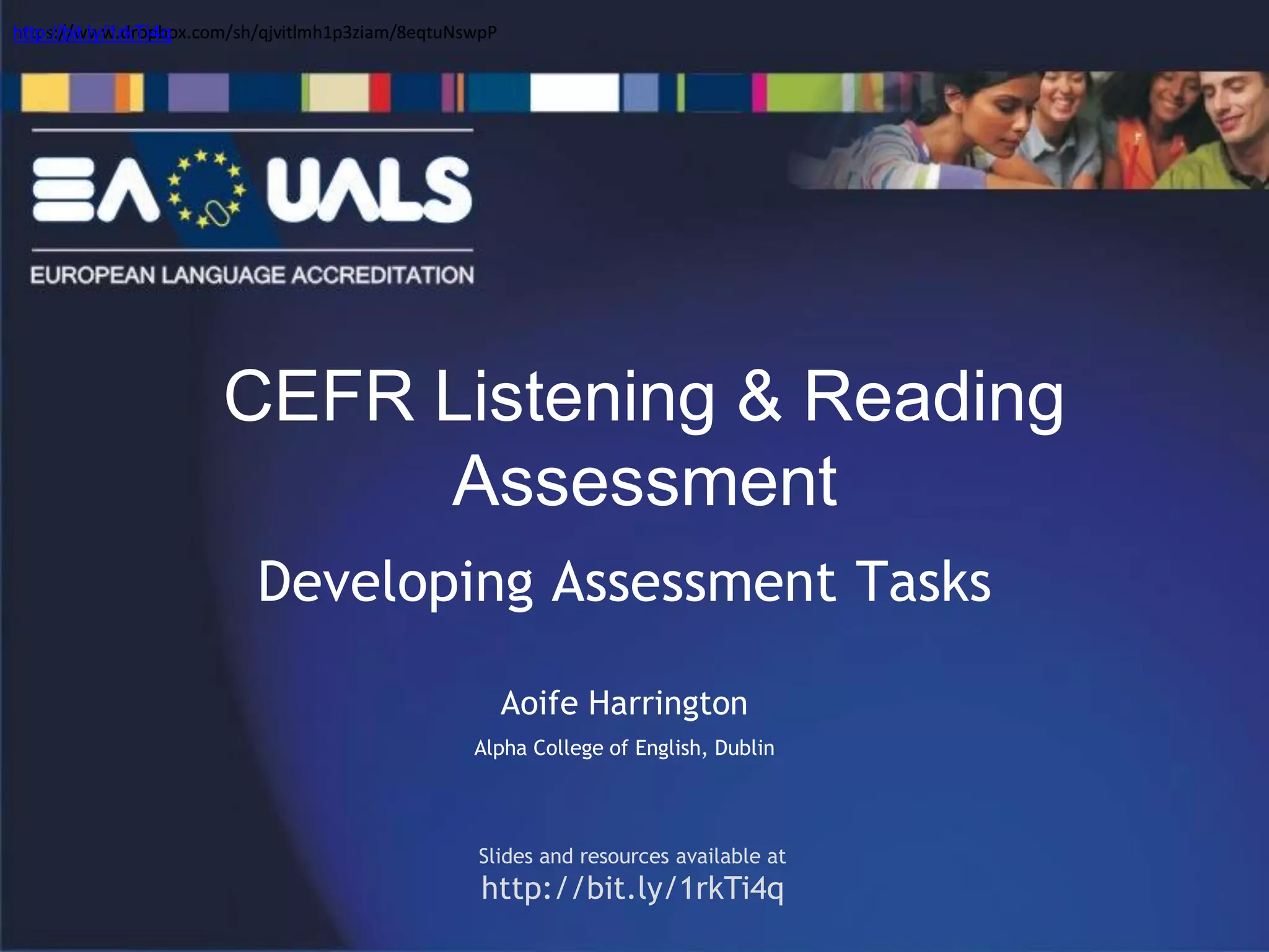 Developing assessment tasks (aoife harrington) | PPT
