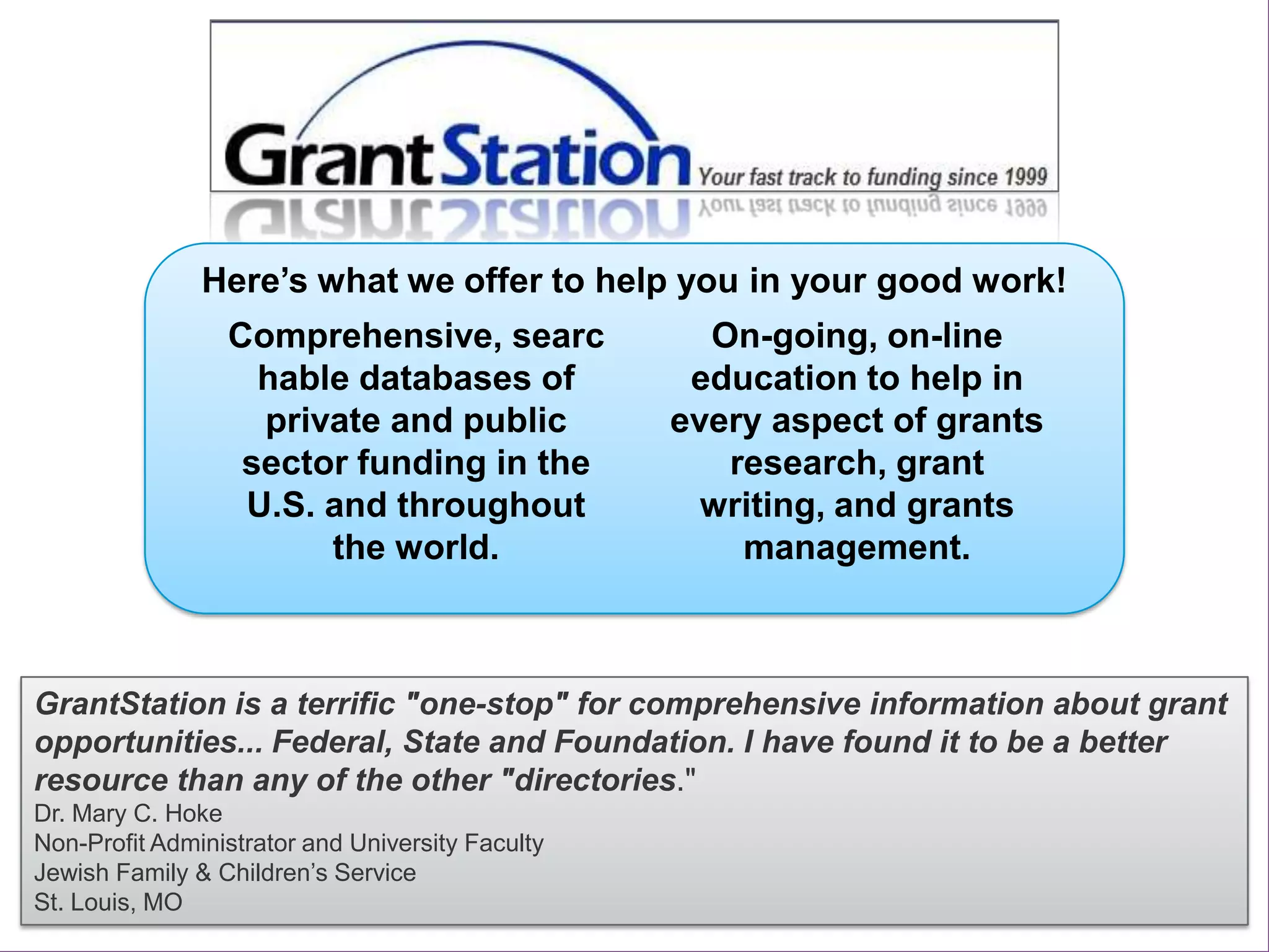 Developing a strong grants program | PPT