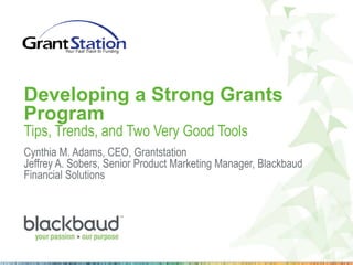 Developing a strong grants program | PPT