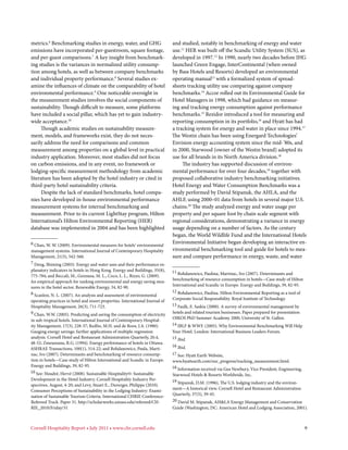 Developing a sustainability measurement framework for hotels | PDF