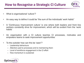 Developing a sustainable CI culture | PPTX