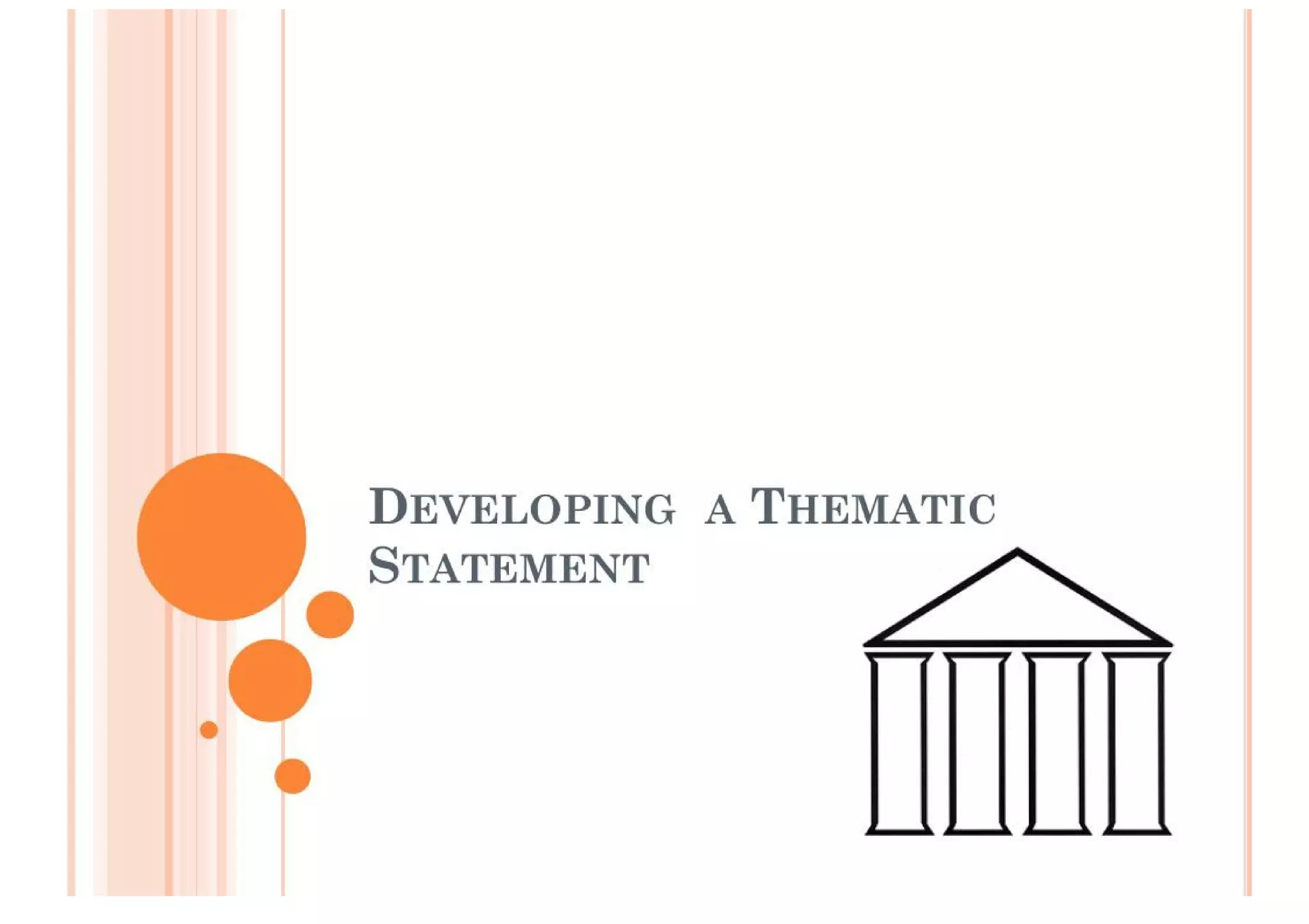 Developing A Thematic Statement | PDF