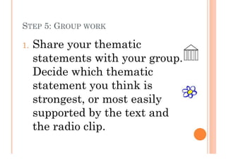 Developing A Thematic Statement | PDF