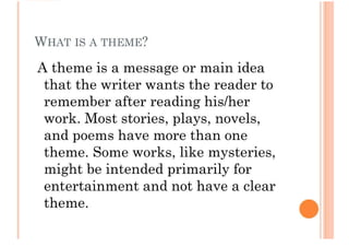 Developing A Thematic Statement | PDF