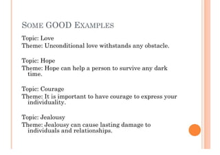 Developing A Thematic Statement | PDF