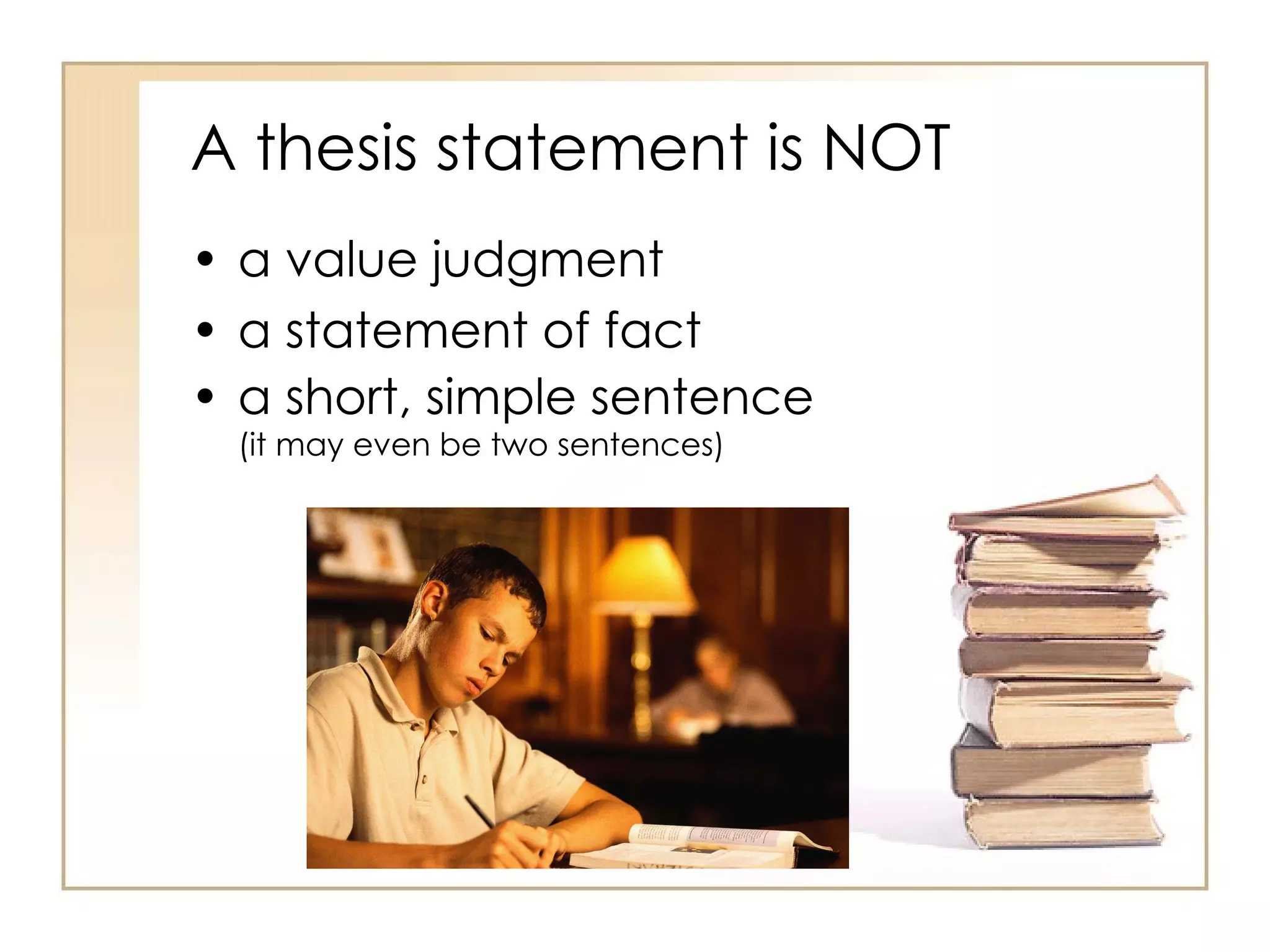 Developing a thesis hp | PPT