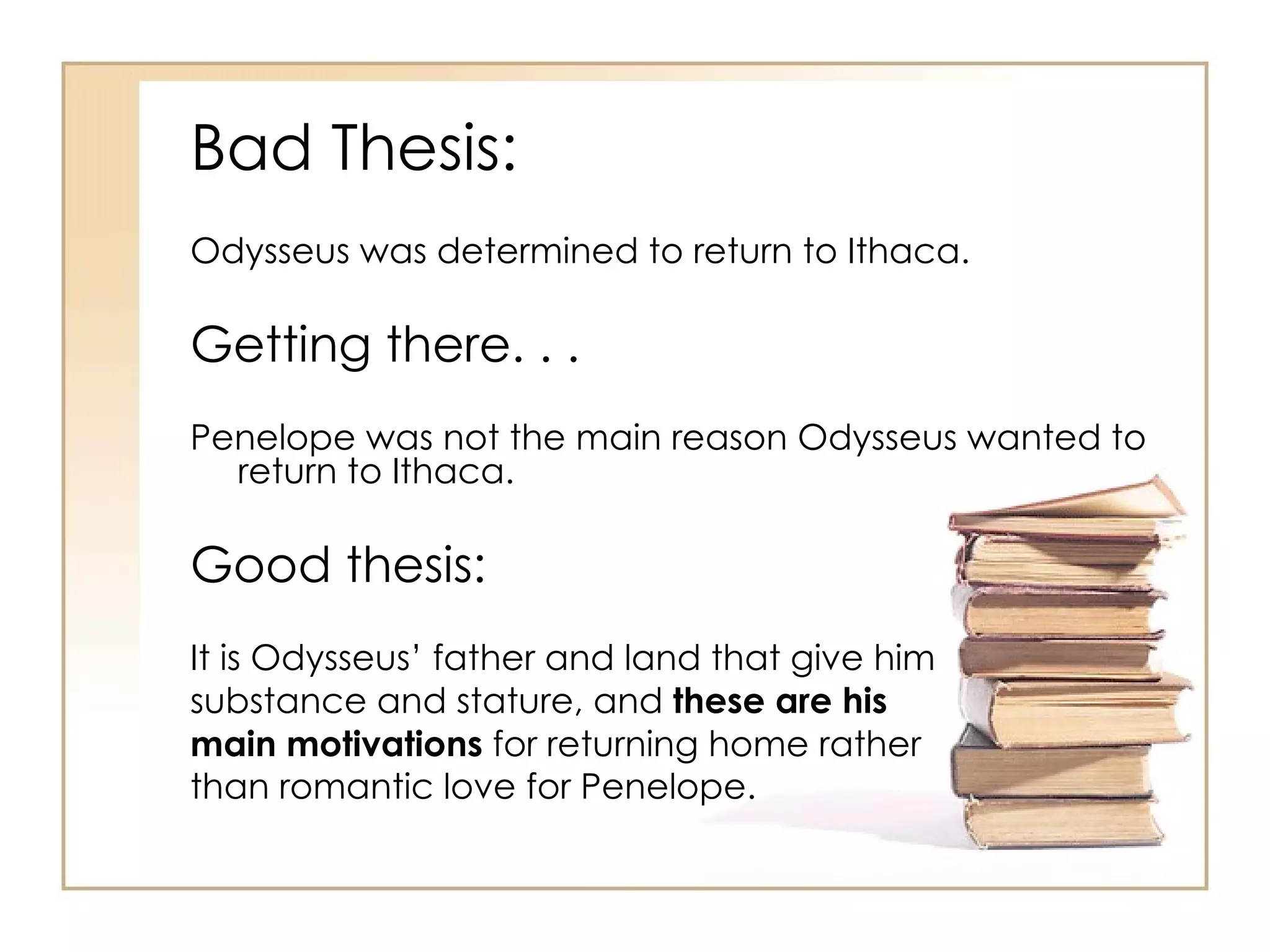 Developing a thesis hp | PPT