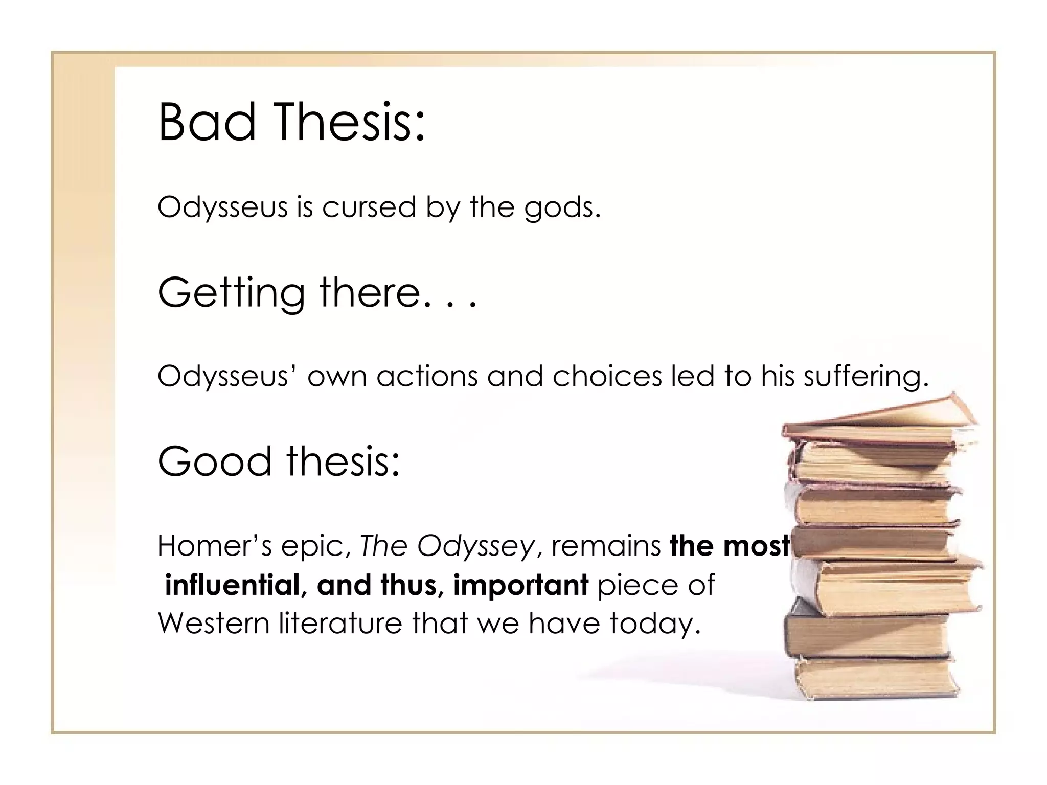 Developing a thesis hp | PPT