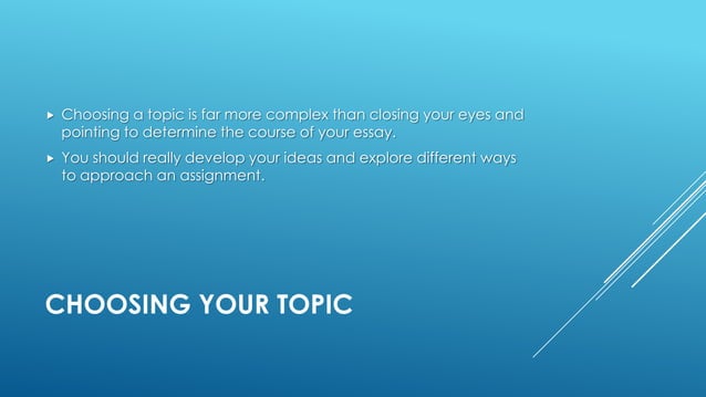 Developing a topic | PPT