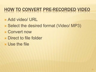 Developing audio and video as teaching aids | PPT