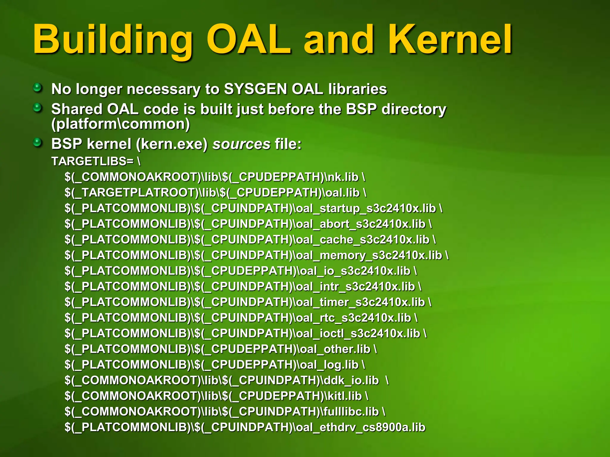 Developing a Windows CE OAL.ppt