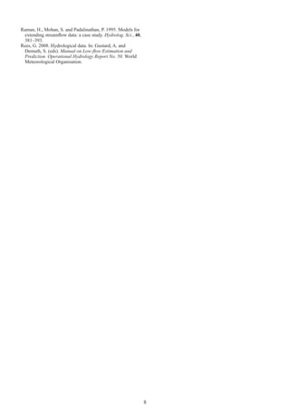 Developing best practice for infilling daily river flow data | PDF