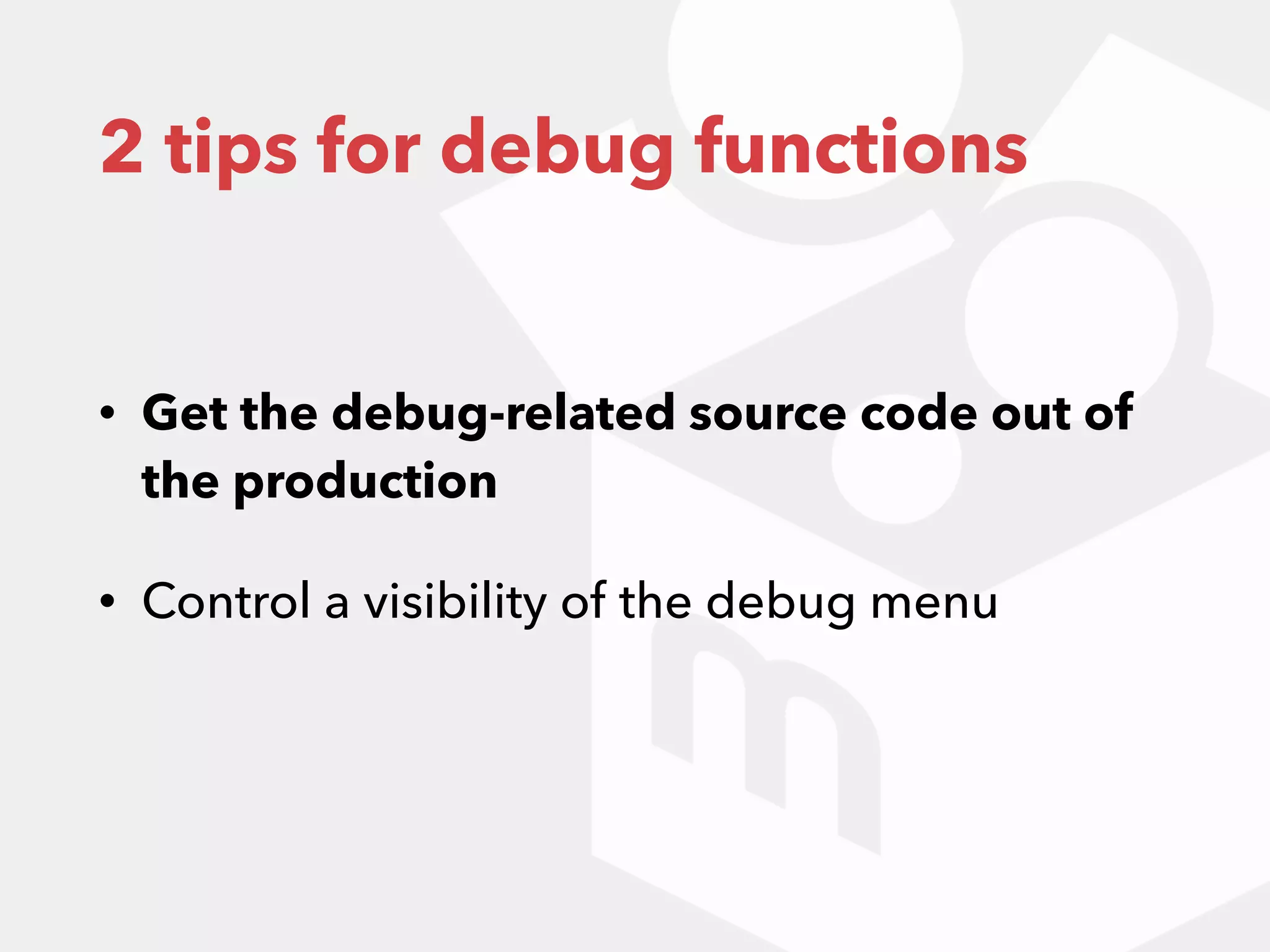 Developing better debug_components | PDF