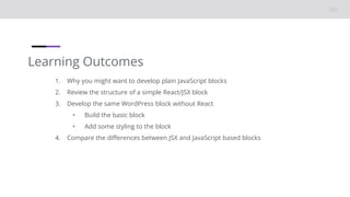 Developing Blocks without React - Part 1 | PPT