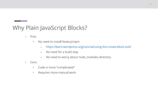 Developing Blocks without React - Part 1 | PPT