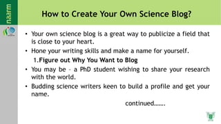 Developing Blogs for information sharing.ppt