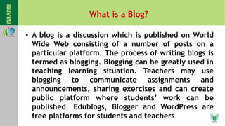 Developing Blogs for information sharing.ppt | Internet for Beginners ...