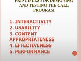 Developing call program | PPT