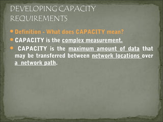 Developing capacity requirements | PPT