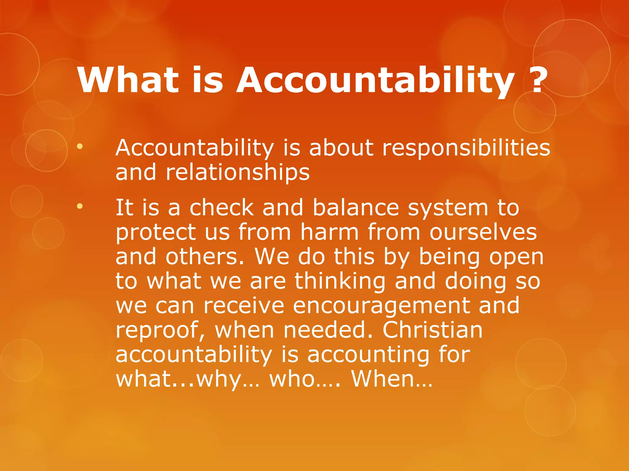 Developing christian leadership accountability | PPT