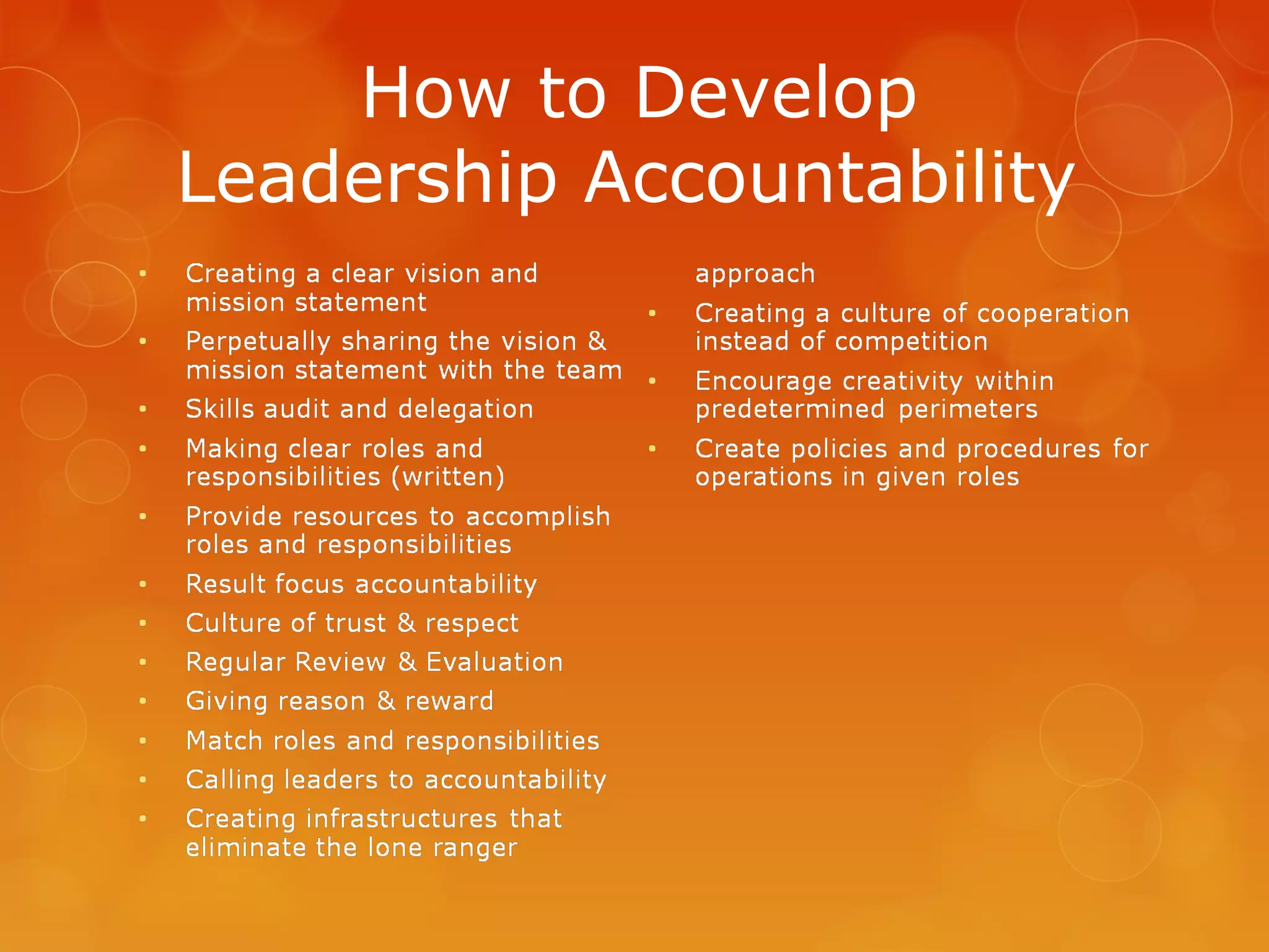 Developing christian leadership accountability | PPT