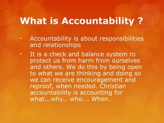 Developing christian leadership accountability | PPT