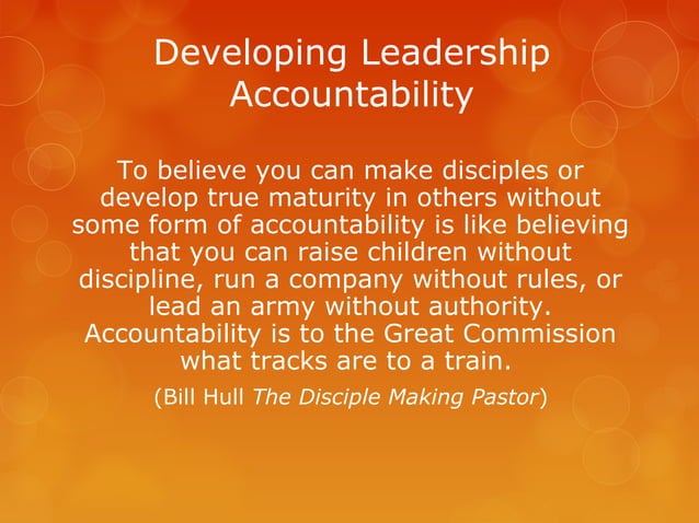 Developing christian leadership accountability | PPT