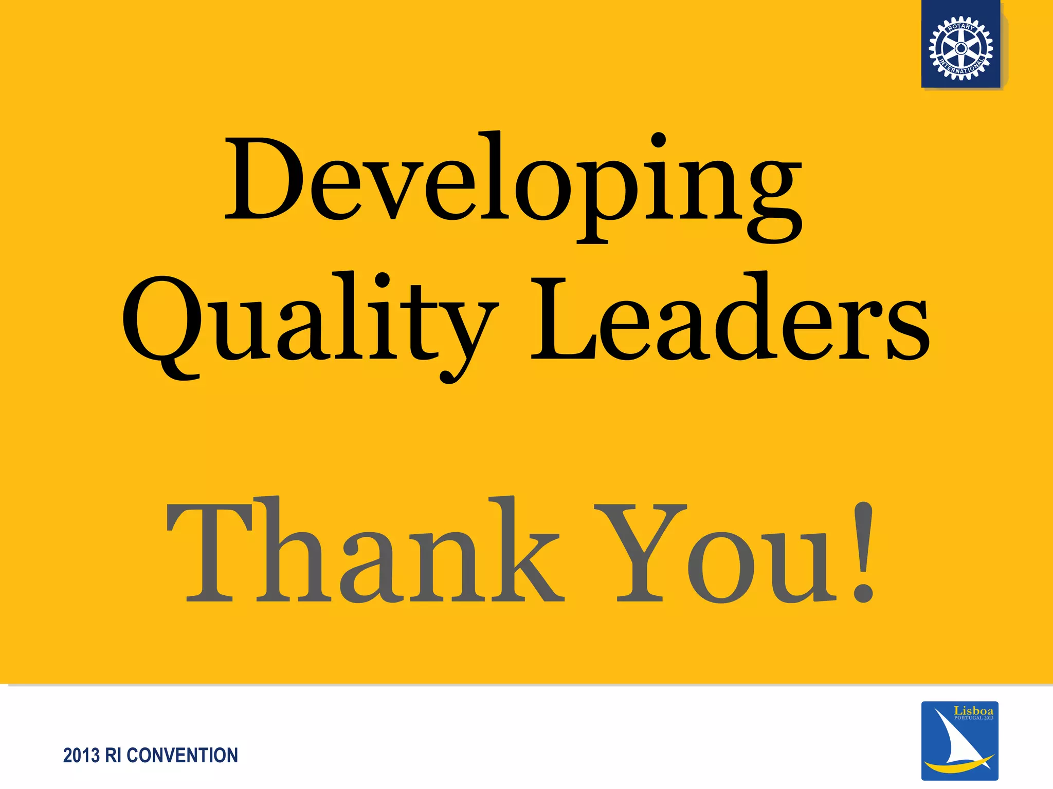 Developing club leaders | PPT