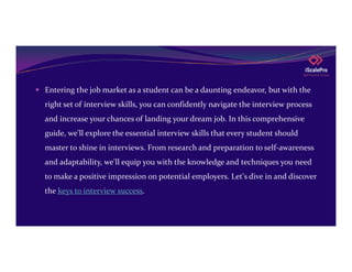 Developing Common Interview Skills Proficiency in Students The Path to ...