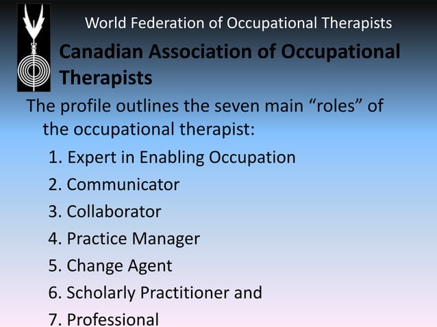 Developing competencies for occupational therapy education and practice ...
