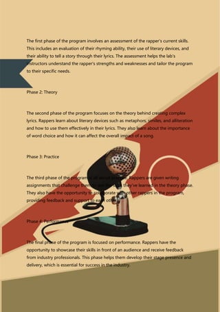 Developing Complex Lyrical Skills The HipHop Strategic Lyrical Lab101.docx