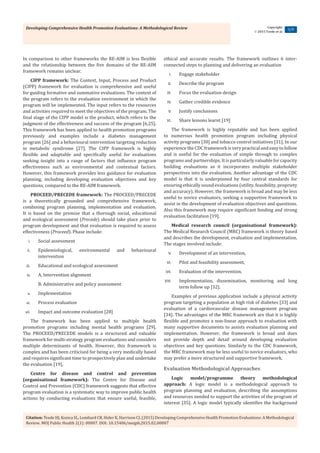 Developing comprehensive health promotion - MedCrave Online Publishing ...