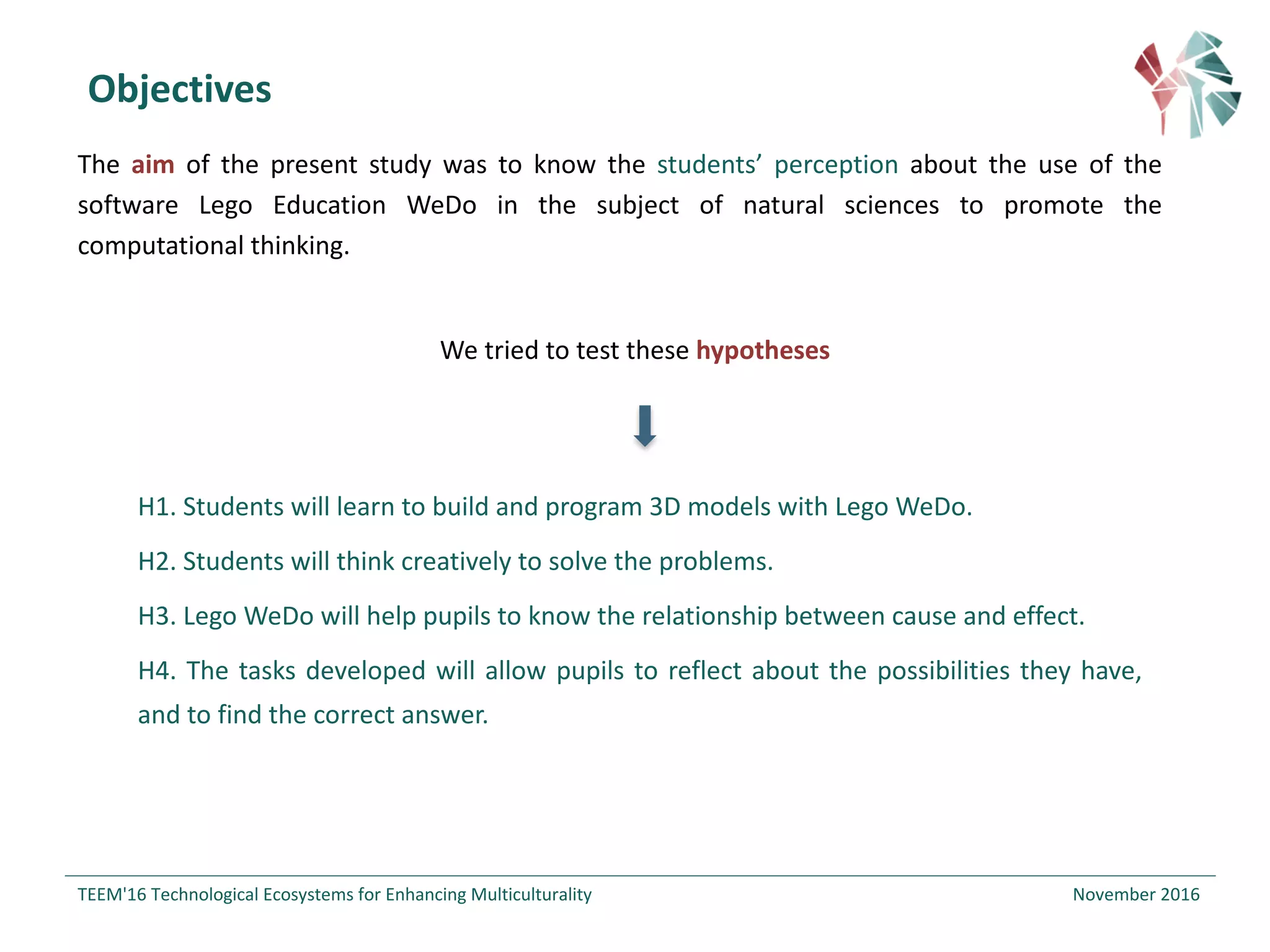Developing Computational Thinking Via The Visual Programming Tool Lego